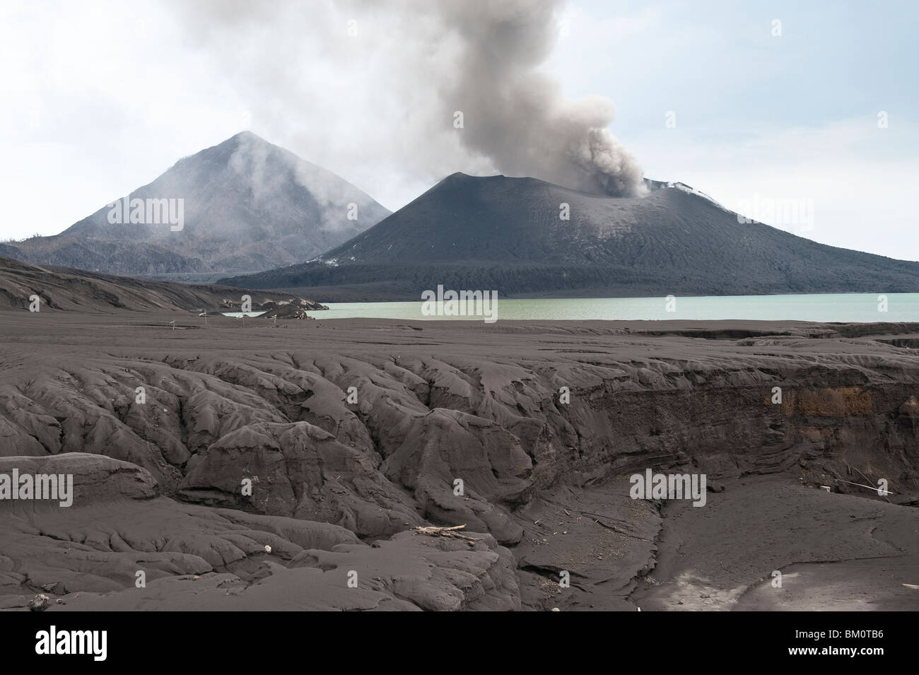 A Plume of Vocanic Ash and Debris Continually Erupts from Volcano ...