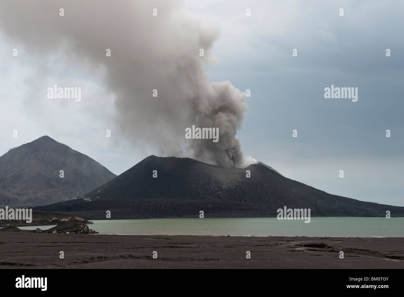 A Plume of Vocanic Ash and Debris Continually Erupts from Volcano ...