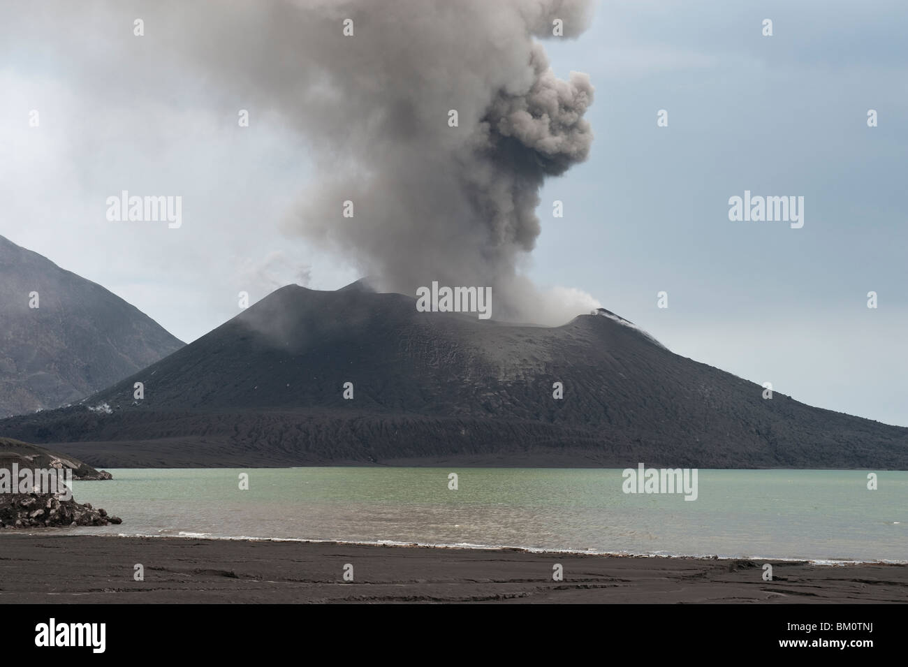 A Plume of Vocanic Ash and Debris Continually Erupts from Volcano ...