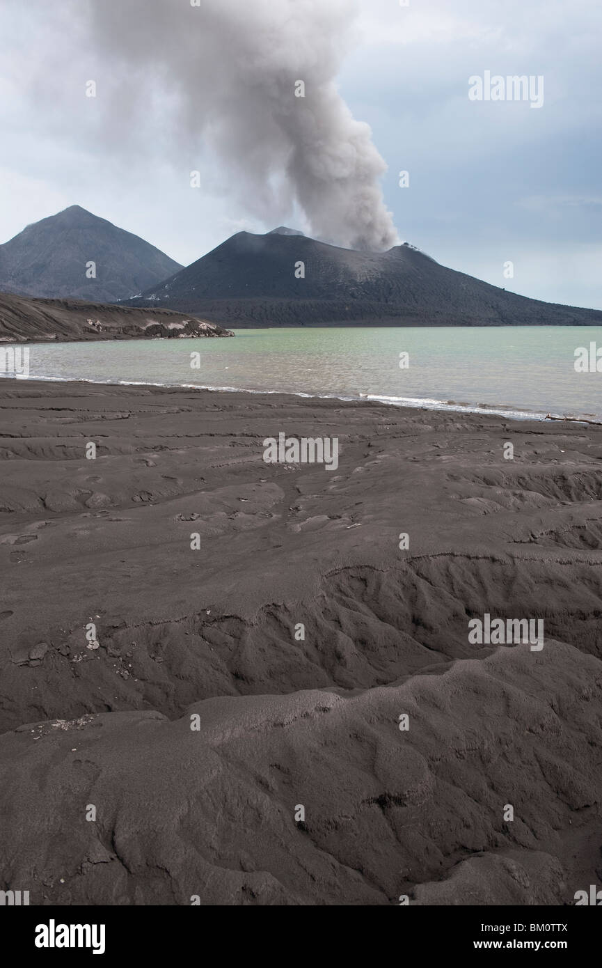 A Plume of Vocanic Ash and Debris Erupting from Volcano Tavurvur in ...