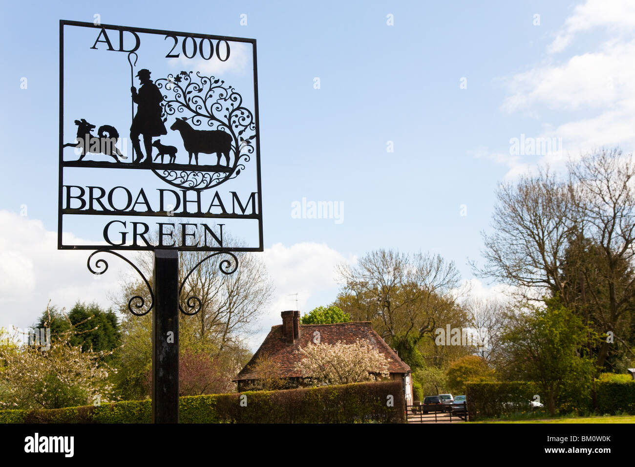 Village sign surrey hi-res stock photography and images - Alamy