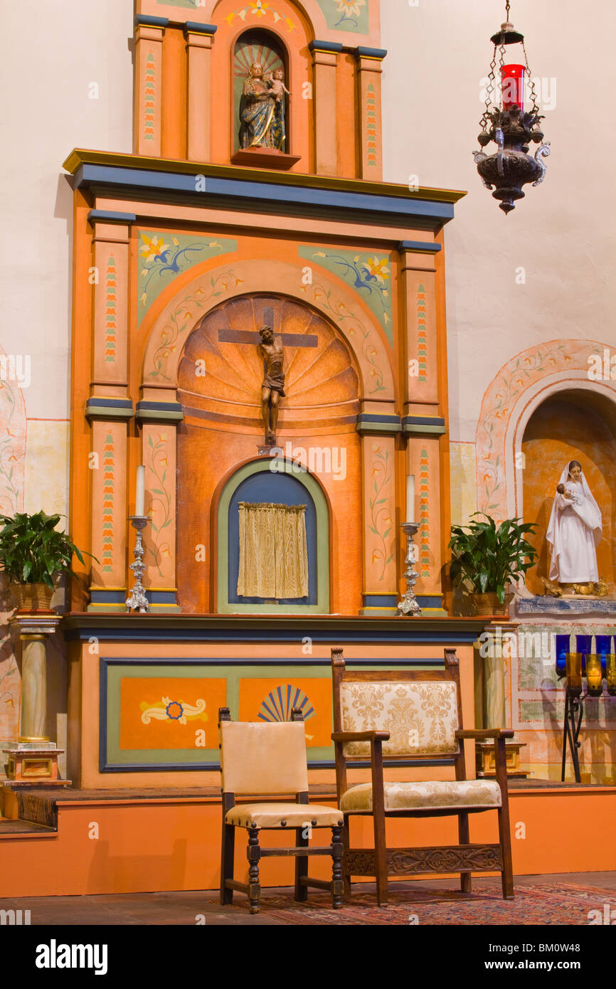 Church alter in Mission Basilica San Diego de Alcala, San Diego ...