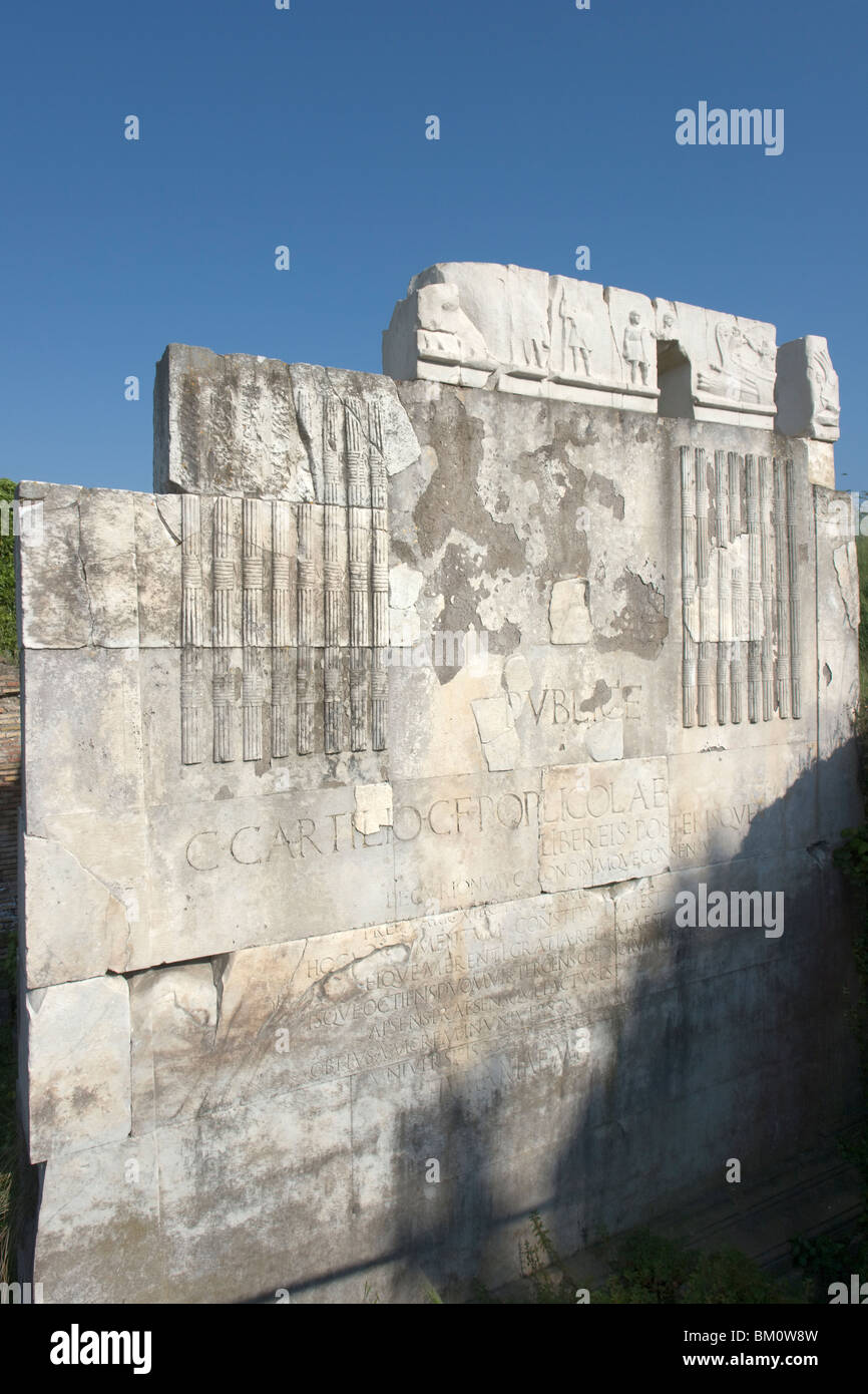 Ostia Antica, Rome. Tomb of Cartilius Poplicola Stock Photo - Alamy