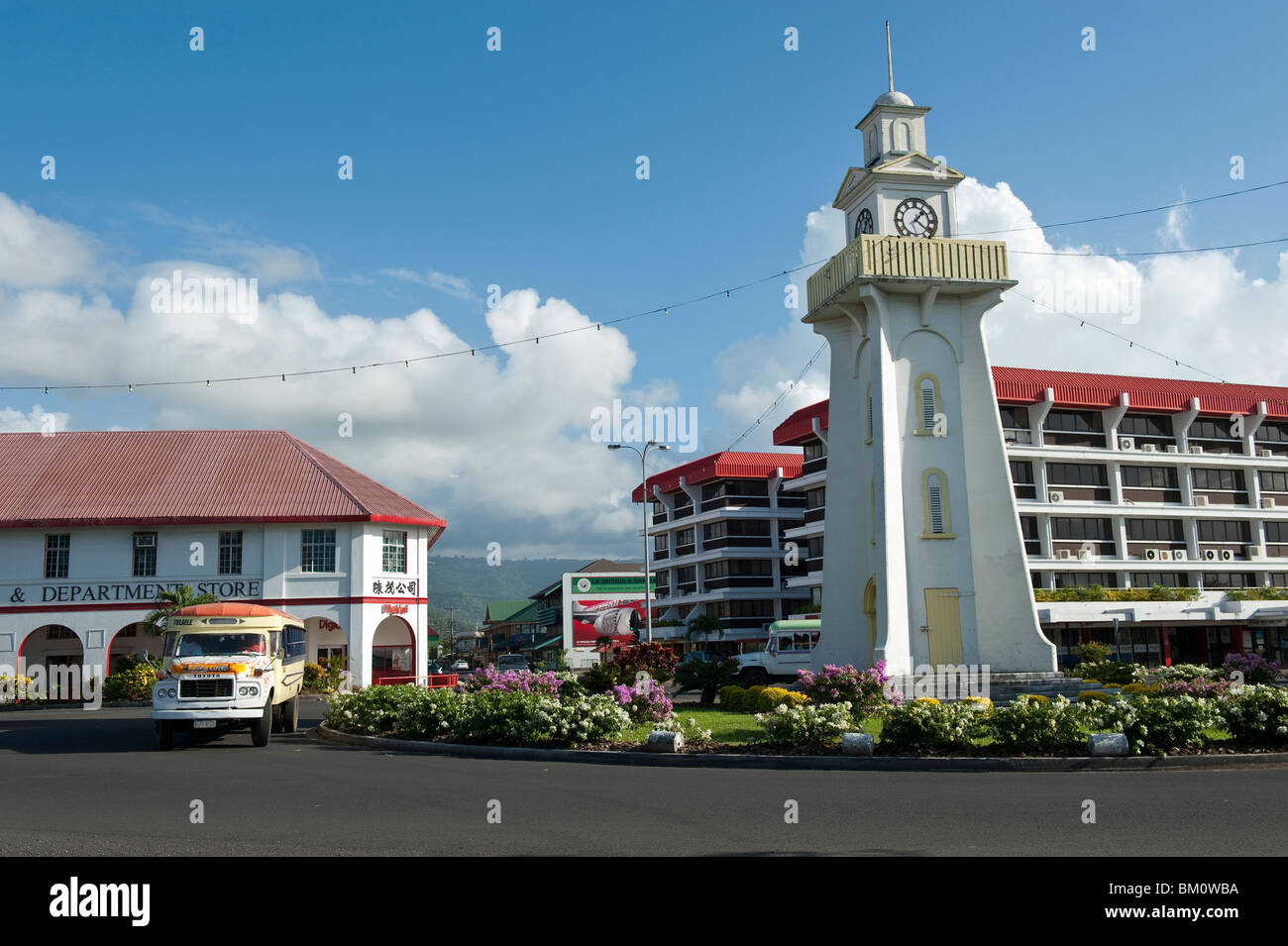 Apia Clocktower, Apia, Upola Island, Samoa Stock Photo - Alamy