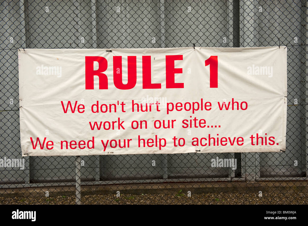 Factory Safety Sign Rule 1 Stock Photo - Alamy