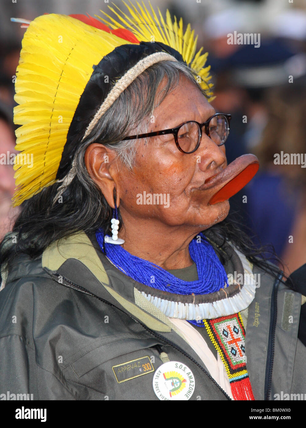 RAONI METUKTIRE ON TOUR PREMIERE CANNES FILM FESTIVAL 2010 PALAIS DES ...