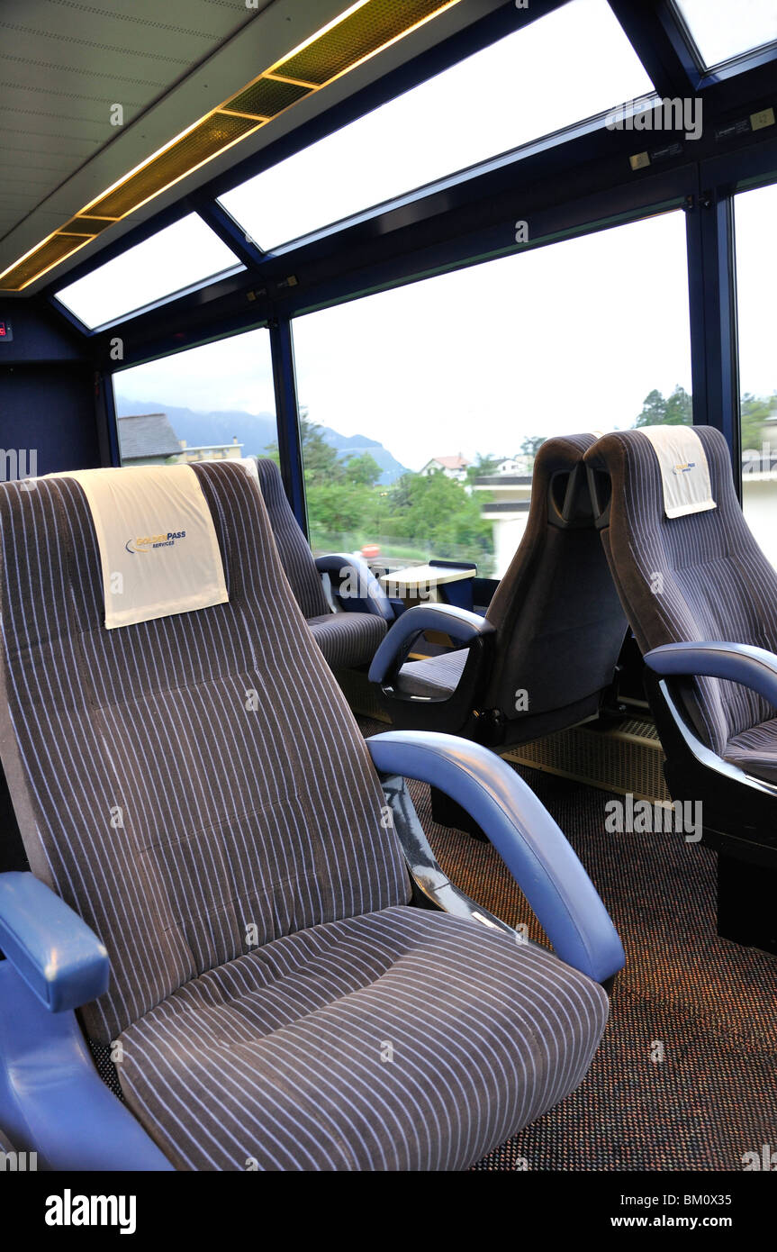 Swiss train, 1st class Stock Photo - Alamy