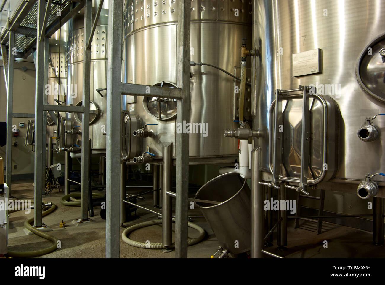 Wine fermentation tanks hi-res stock photography and images - Alamy