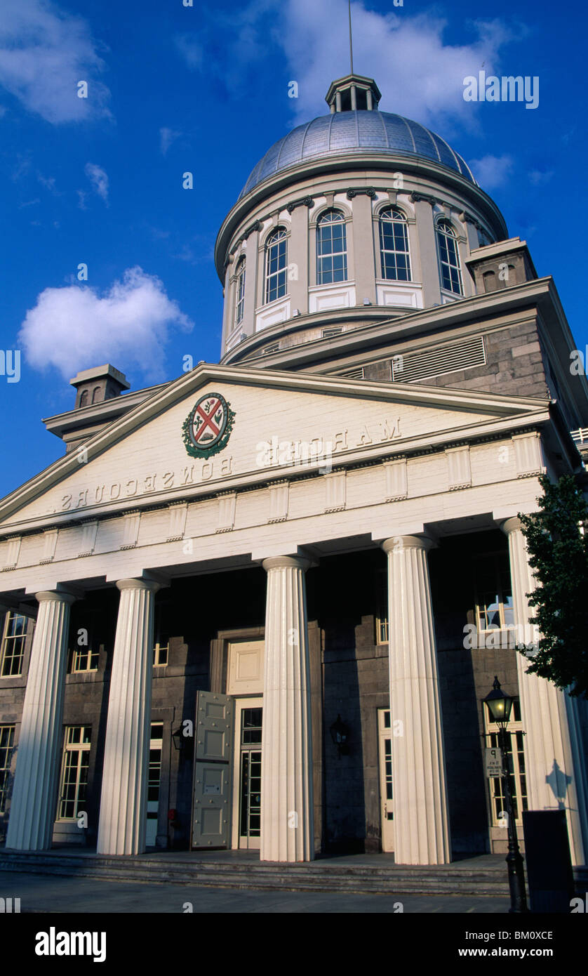 Facade of a supermarket, Bonsecours Market, Montreal, Quebec, Canada ...