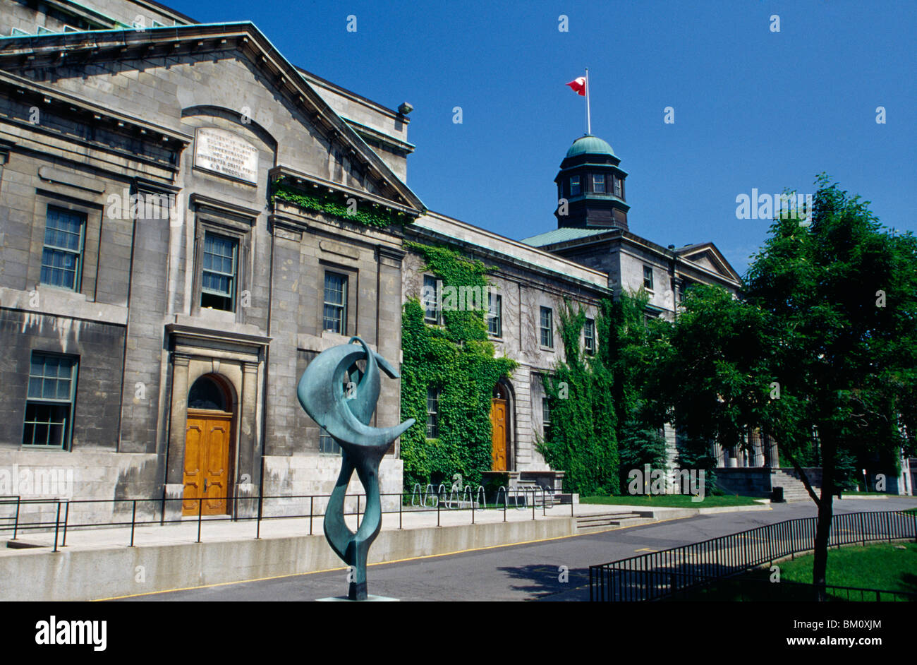 Facade of a university building, McGill University, Montreal, Quebec ...