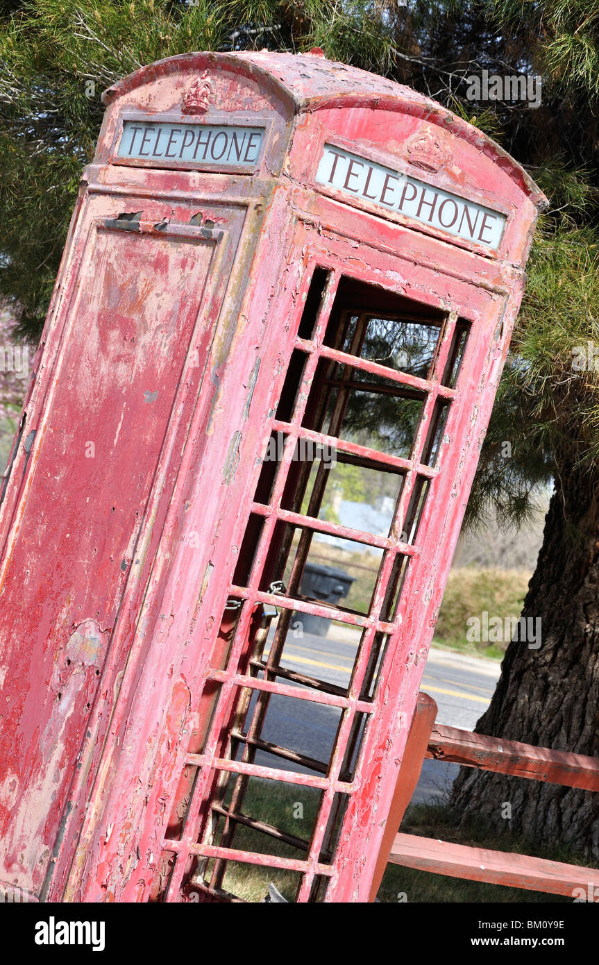 Old telephone box Stock Photo - Alamy