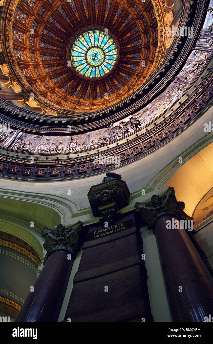 Interiors of a government building, Illinois State Capitol, Springfield ...
