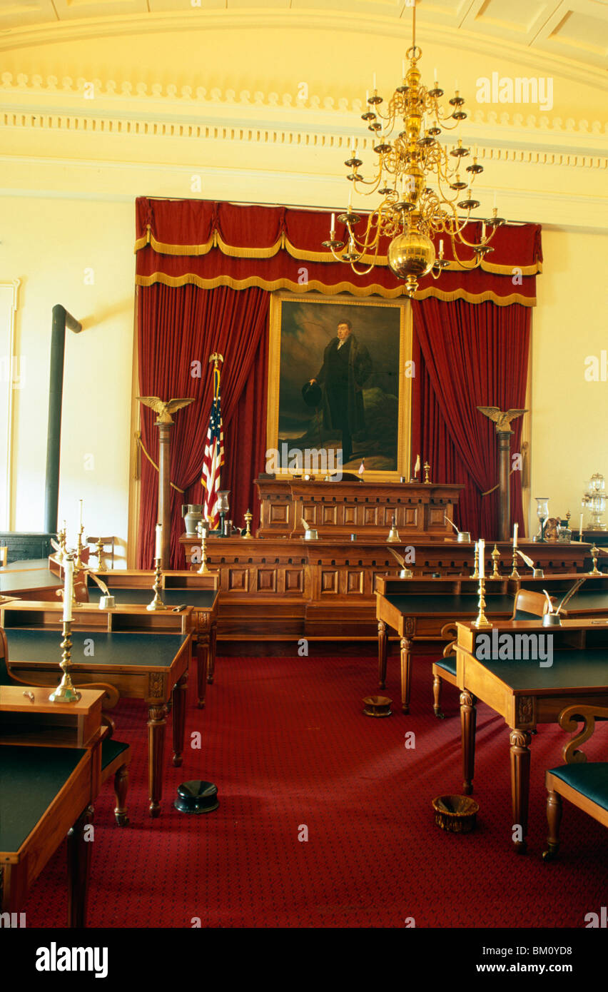 Interiors of a senate house, Old State Capitol State Historic Site ...