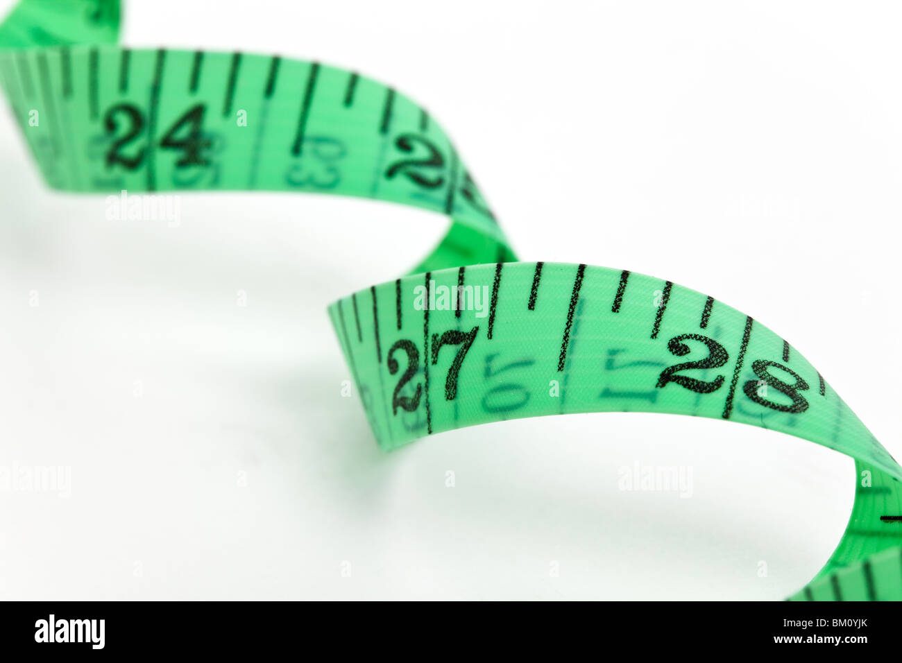 Green Tape Measure close up Stock Photo - Alamy