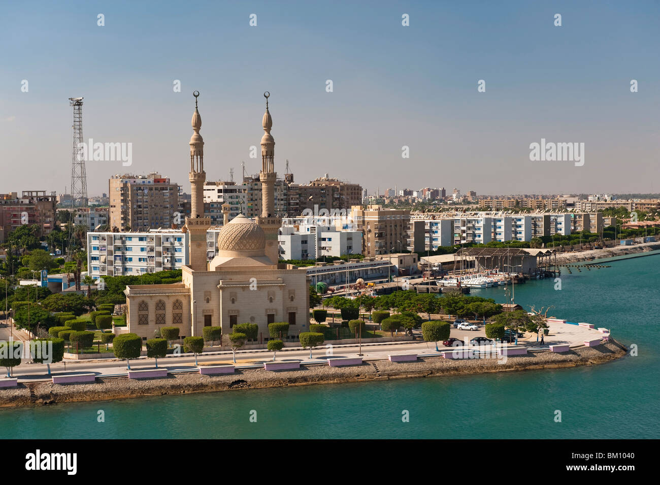 The Mosque at Port Tawfik along the Banks of The Suez Canal, Egypt ...