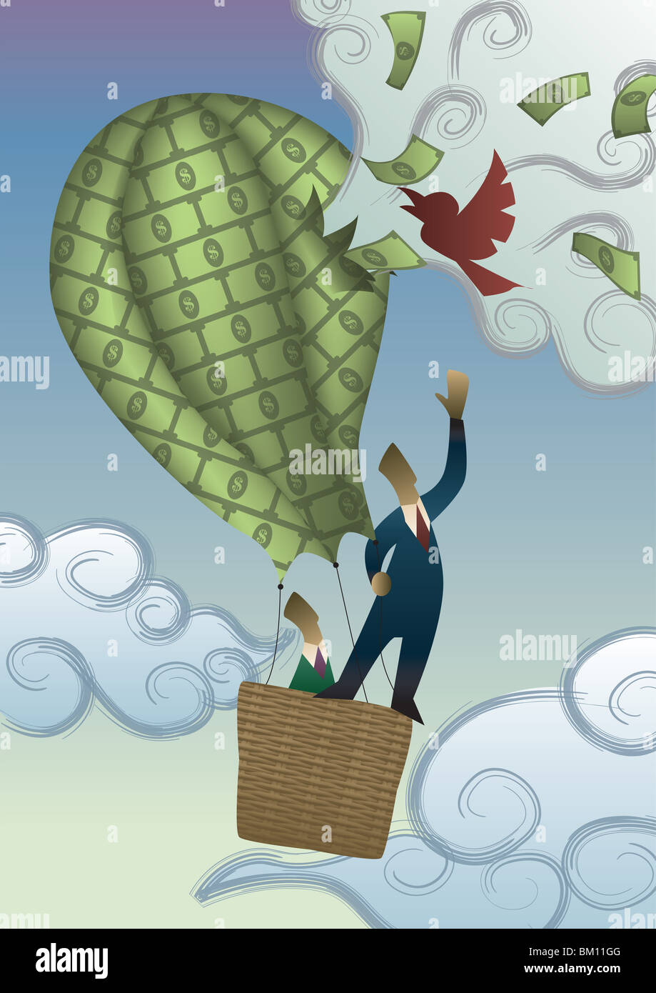 Businessman standing balloon head hi-res stock photography and images ...