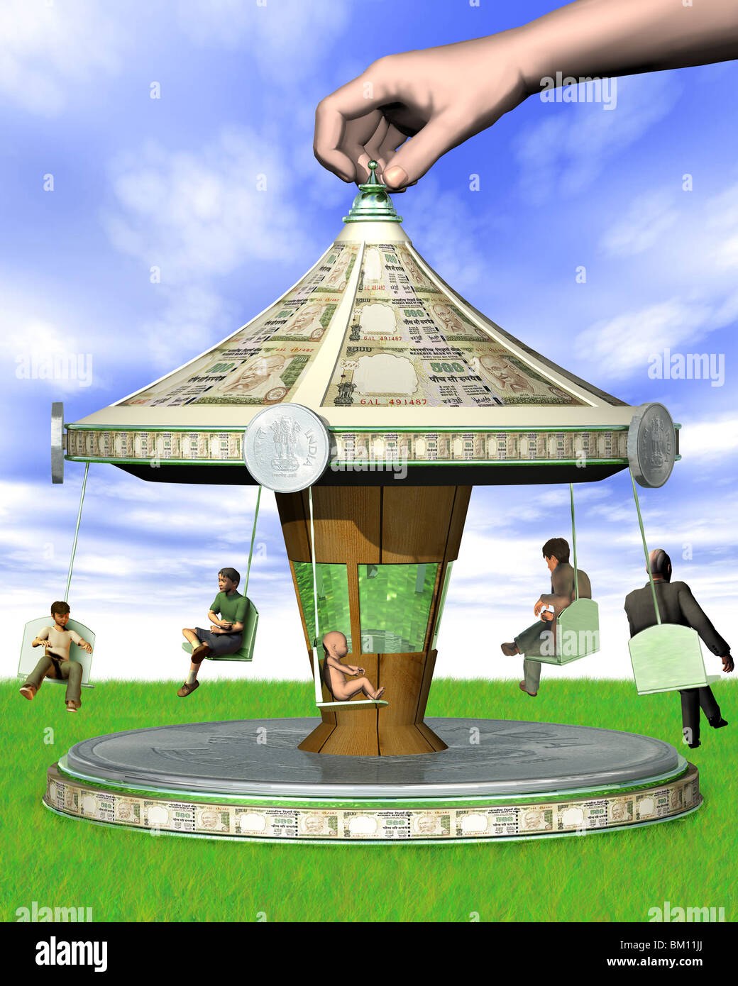 Illustration depicting life insurance Stock Photo - Alamy