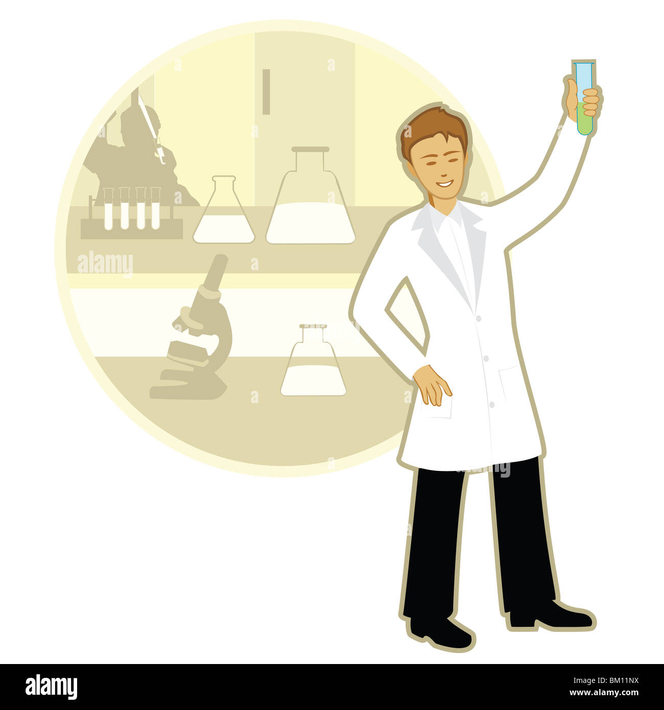 Scientist computer Cut Out Stock Images & Pictures - Alamy