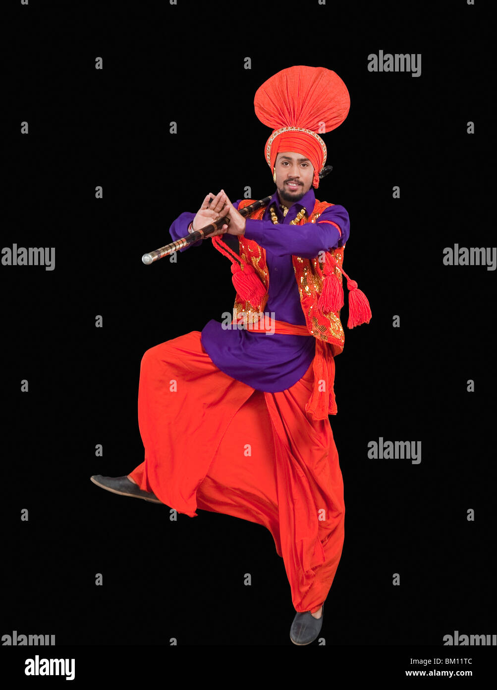 Bhangra the traditional folk dance from Punjab in North India Stock ...