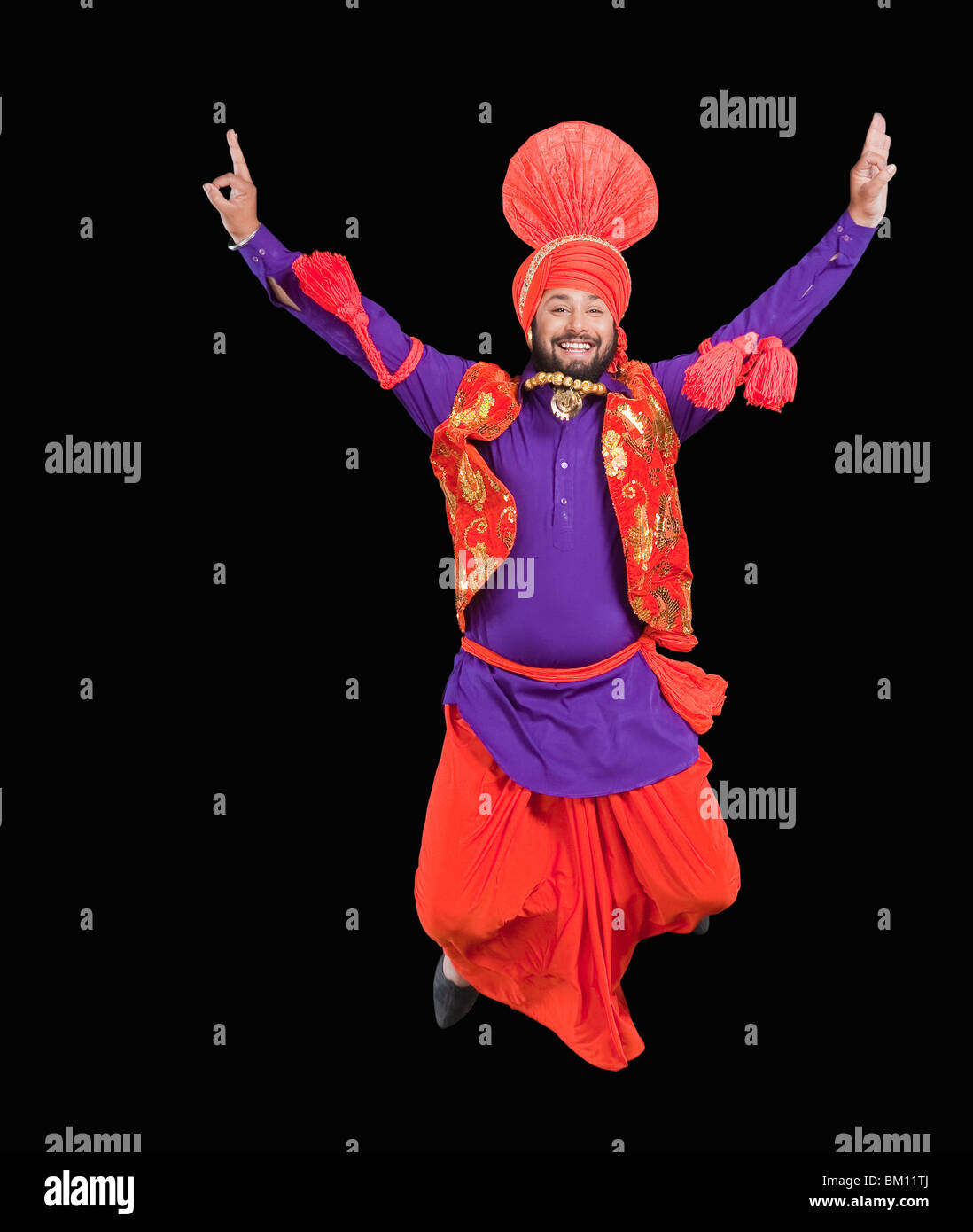 Bhangra the traditional folk dance from Punjab in North India Stock ...