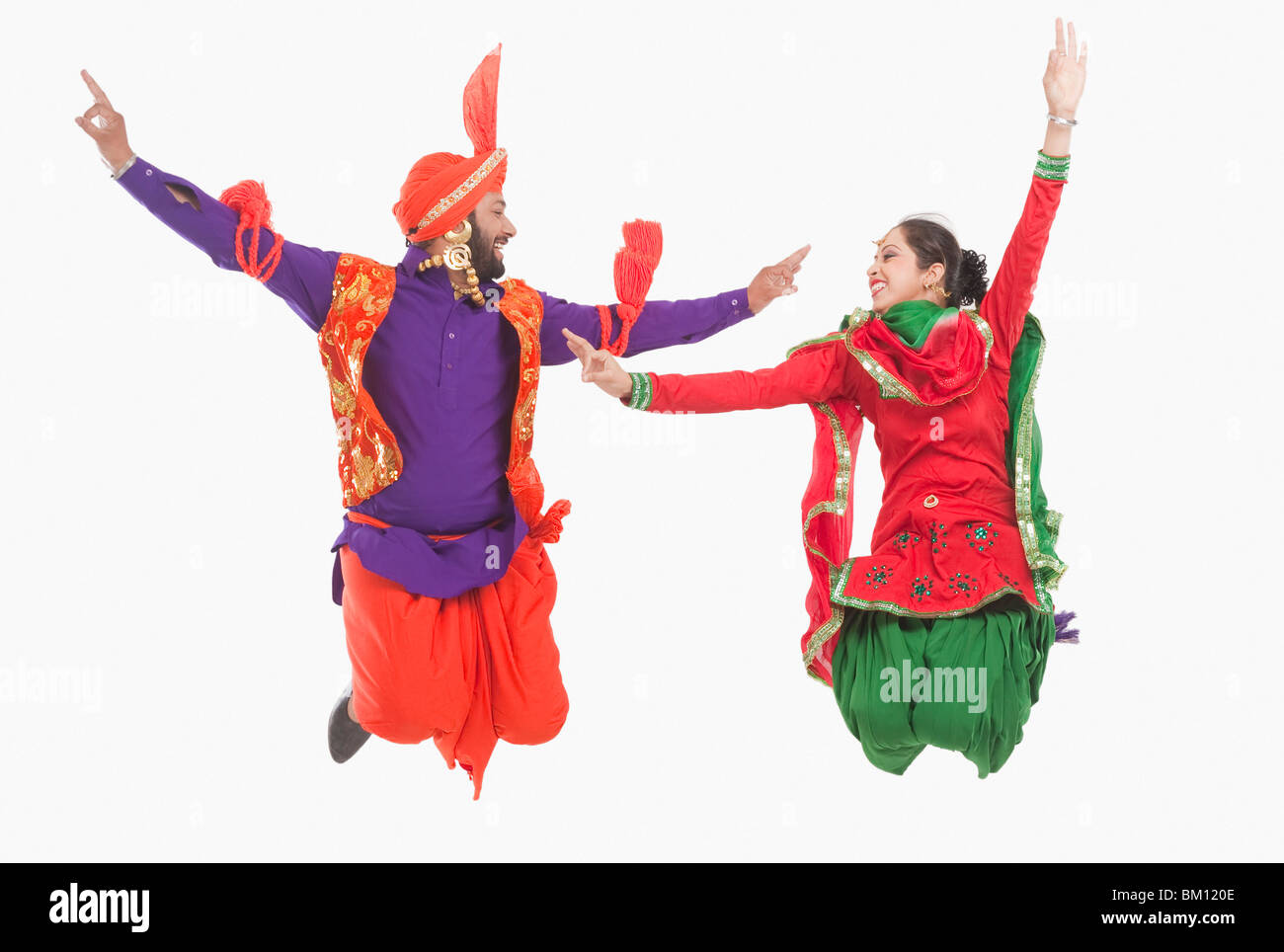 Bhangra the traditional folk dance from Punjab in North India Stock ...
