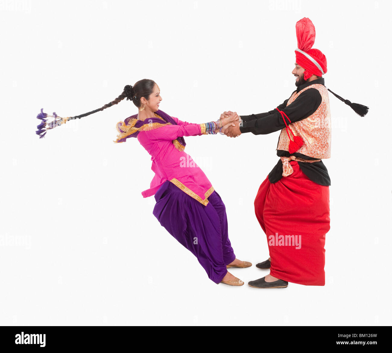 Bhangra the traditional folk dance from Punjab in North India Stock ...