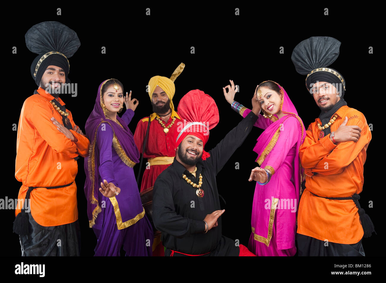 Bhangra the traditional folk dance from Punjab in North India Stock ...