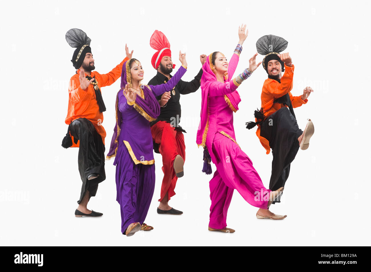 Bhangra the traditional folk dance from Punjab in North India Stock ...