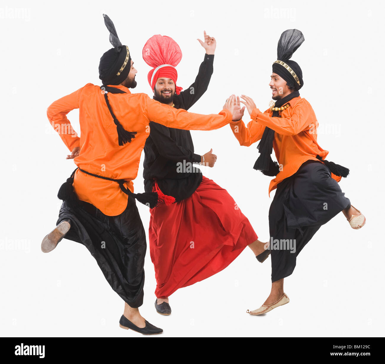 Bhangra the traditional folk dance from Punjab in North India Stock ...