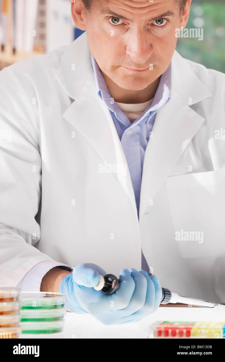 Doctor researching in a laboratory Stock Photo - Alamy