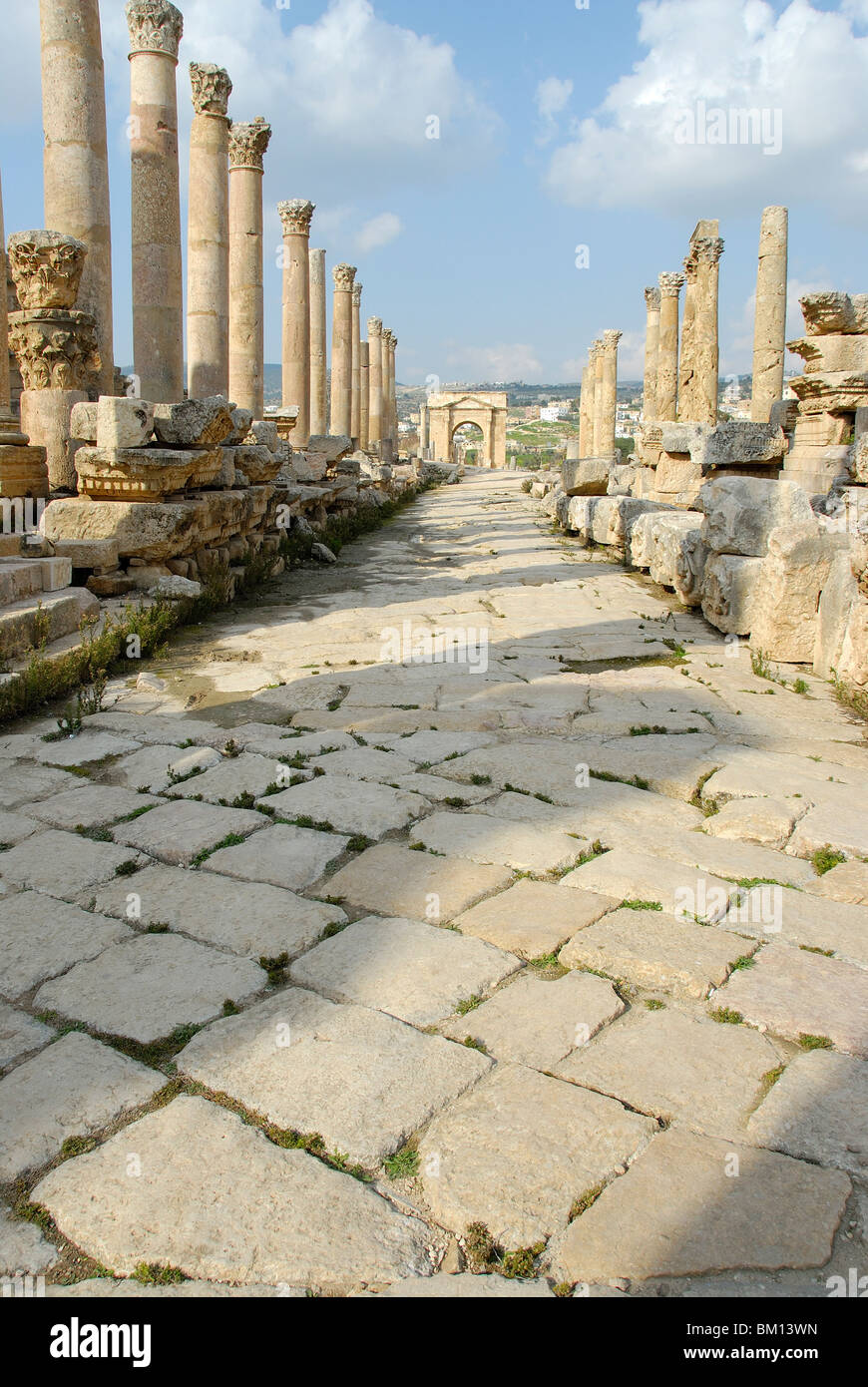 Cardo Maximus ruins, Jerash, Jordan, Middle East Stock Photo - Alamy