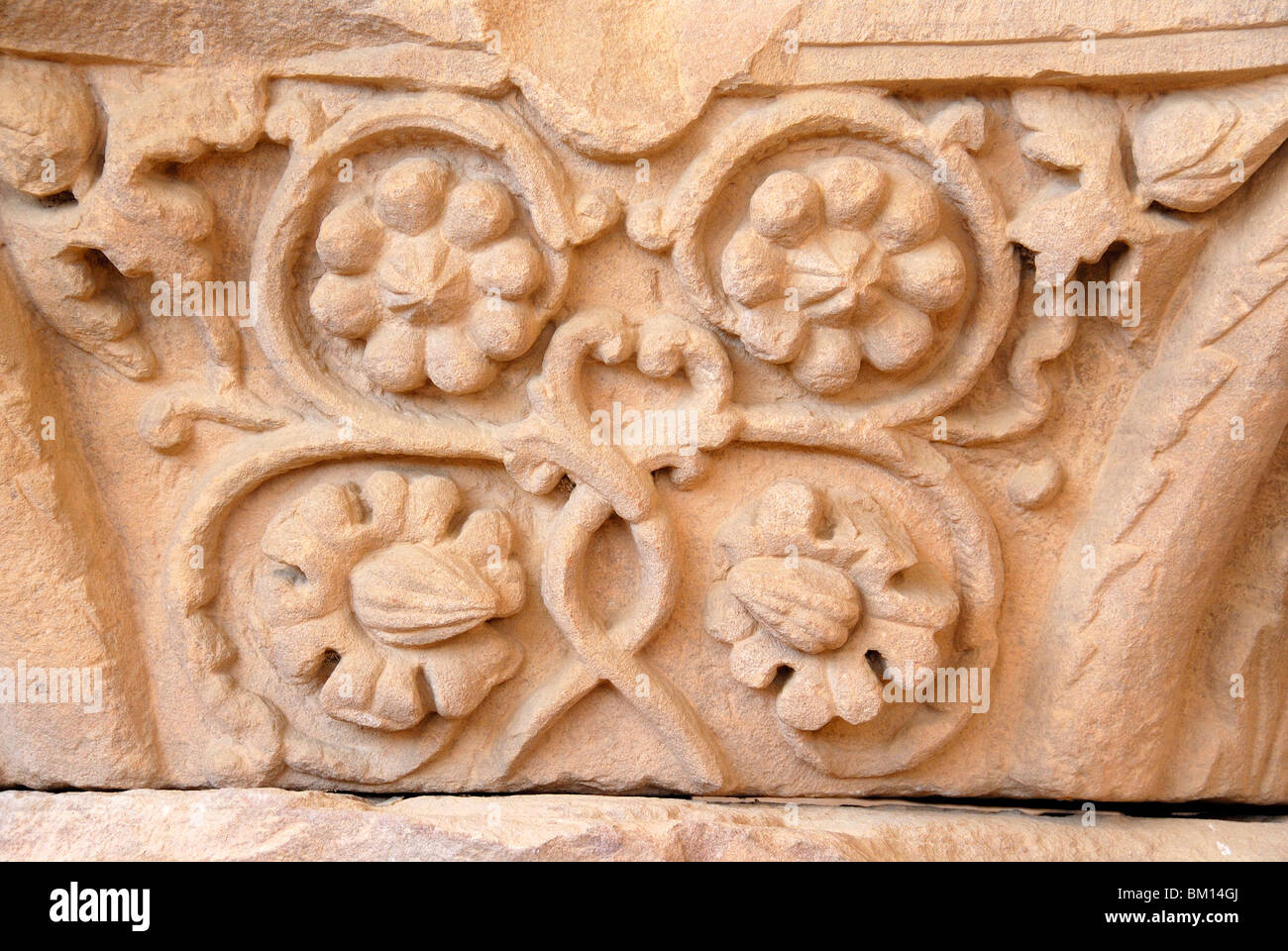 Bas-relief in the Byzantine church, Archaeological site of Petra ...