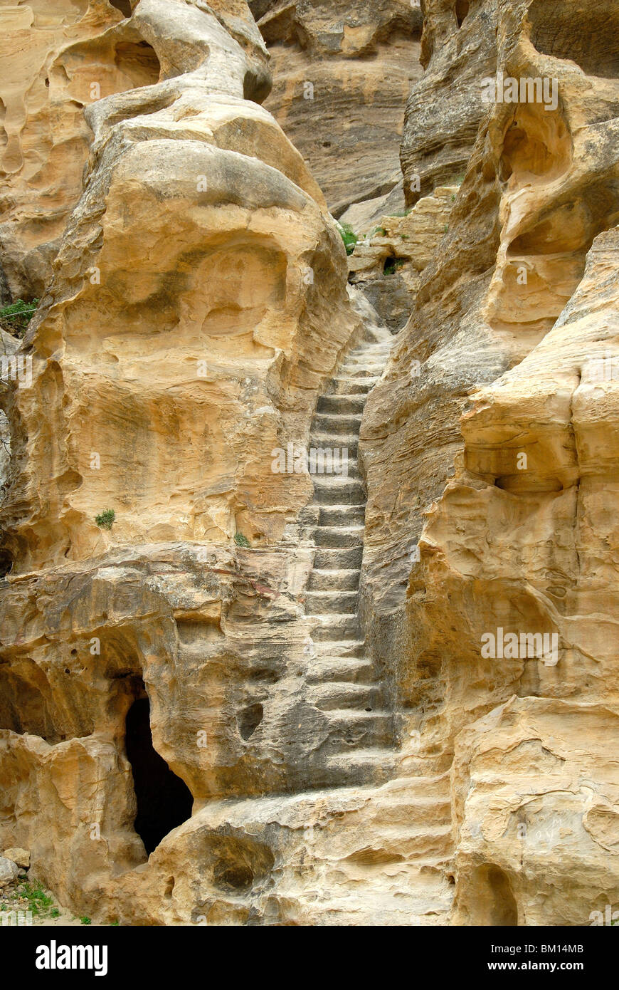 Cave dwellings, Beida, also known as Little Petra, Jordan, Middle East ...