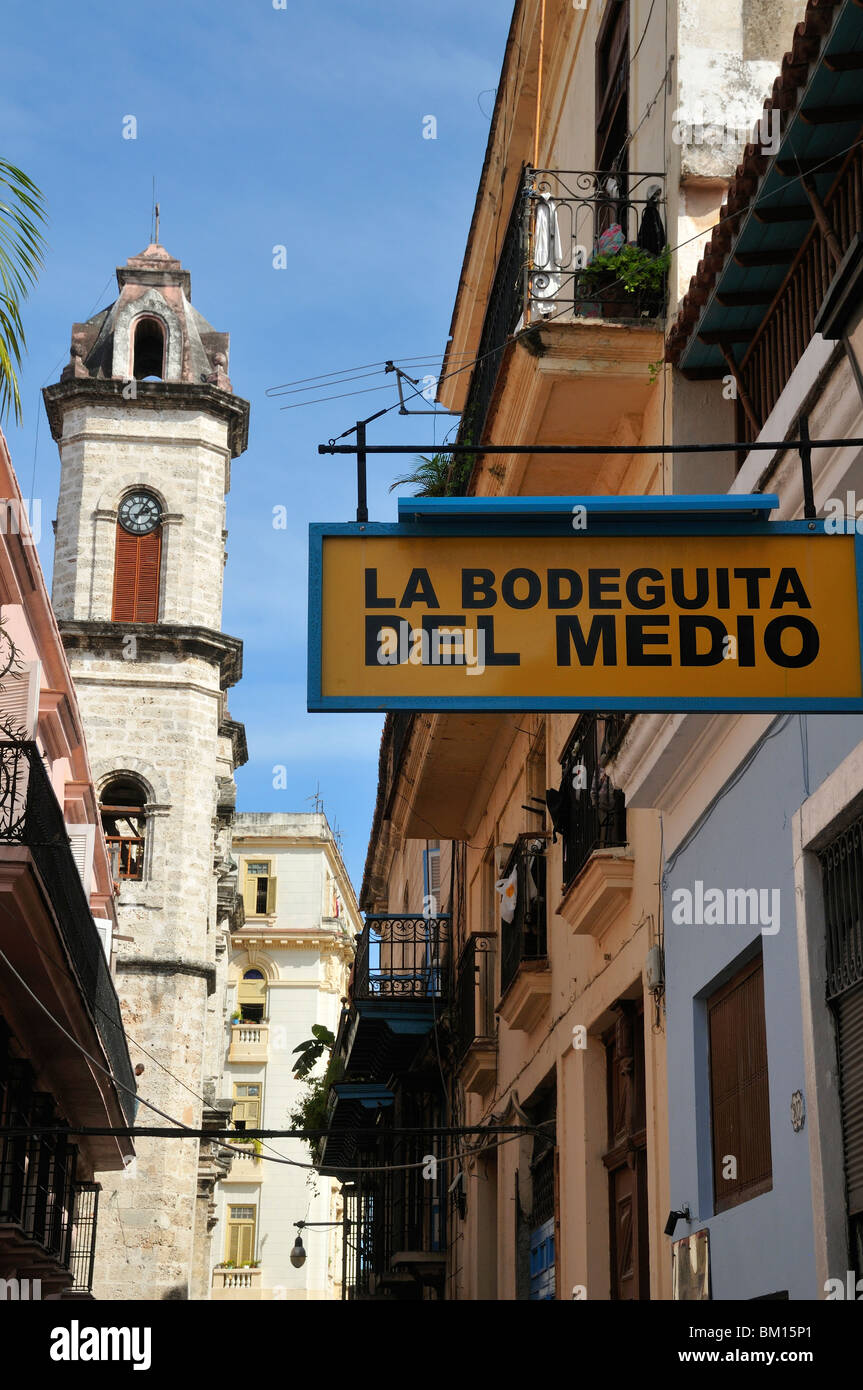 Bodeguita del Medio sign, La Habana, Cuba, West Indies, Central America ...