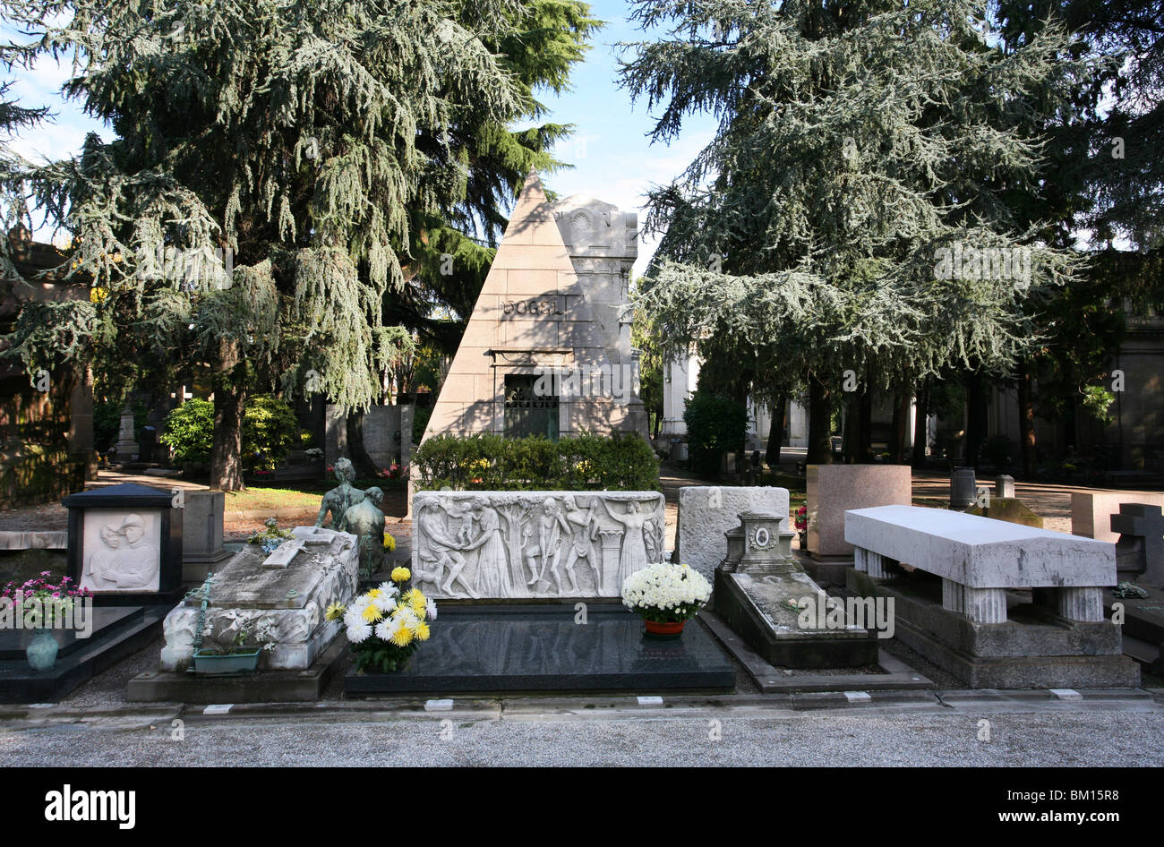 Monumental Cemetery, Architect Carlo Maciachini, Milan, Lombardy, Italy ...
