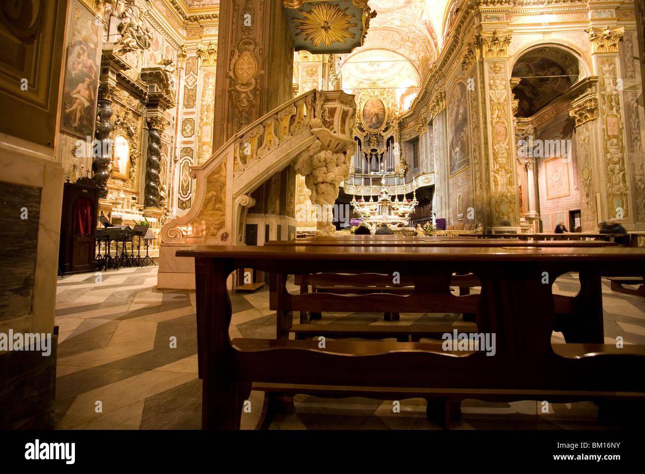 Marble pulpit saint biagio basilica hi-res stock photography and images ...