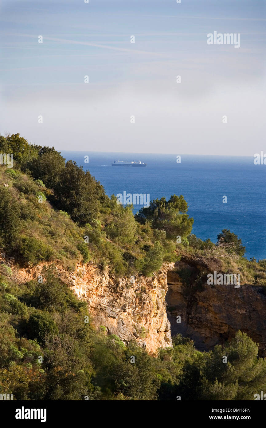 Coast and ligurian sea, Finale Ligure, Ligury, Italy, Europe Stock ...