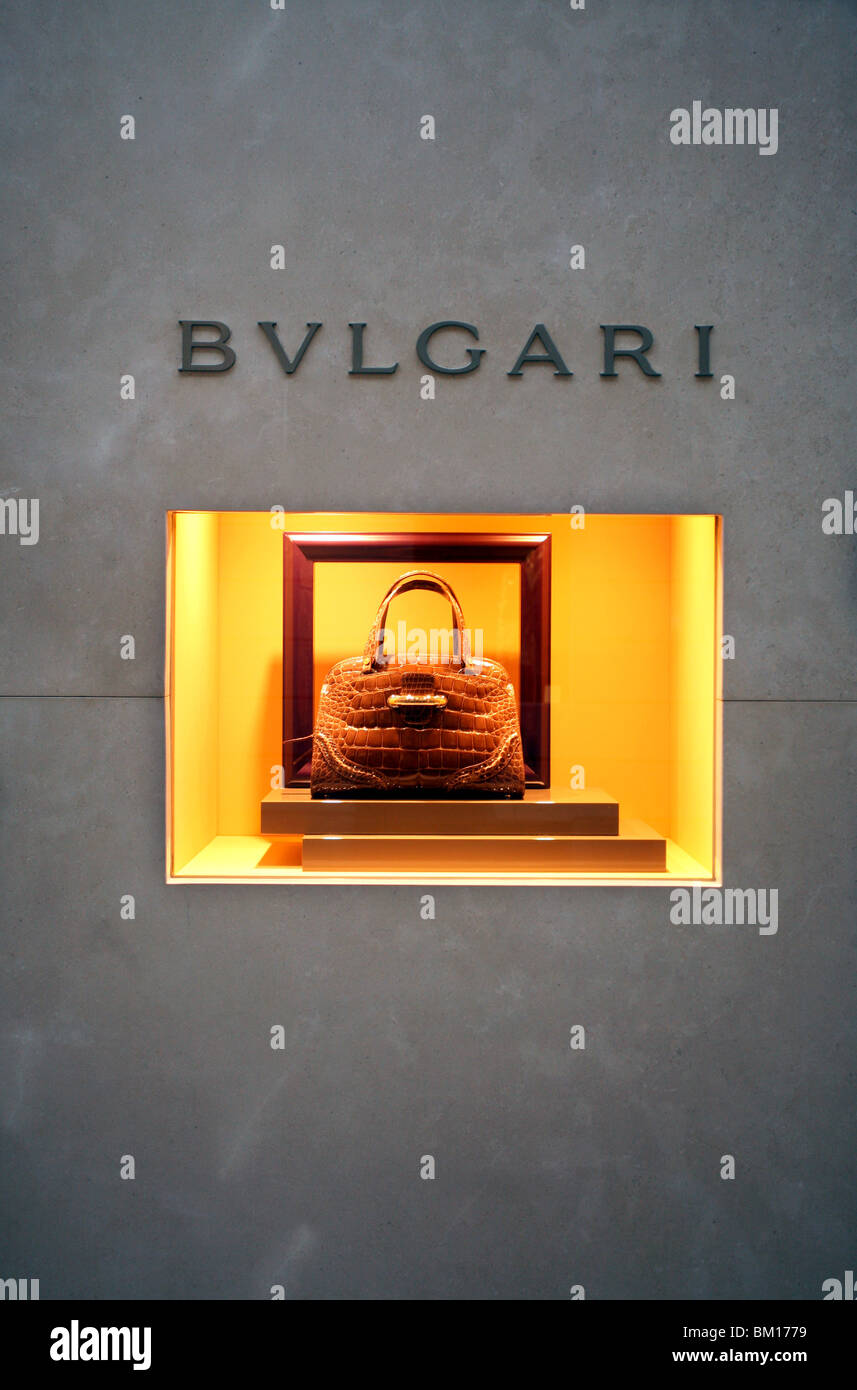 Bulgari shop window, Via della Spiga 6 , Milan, Lombardy, Italy, Europe ...
