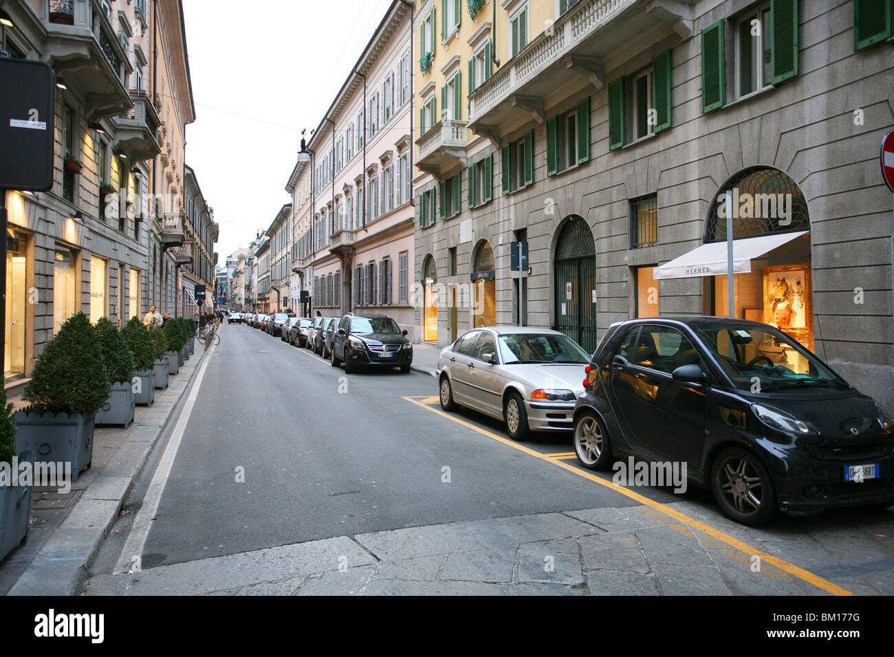 Via Sant'Andrea street, Milan, Lombardy, Italy, Europe Stock Photo - Alamy