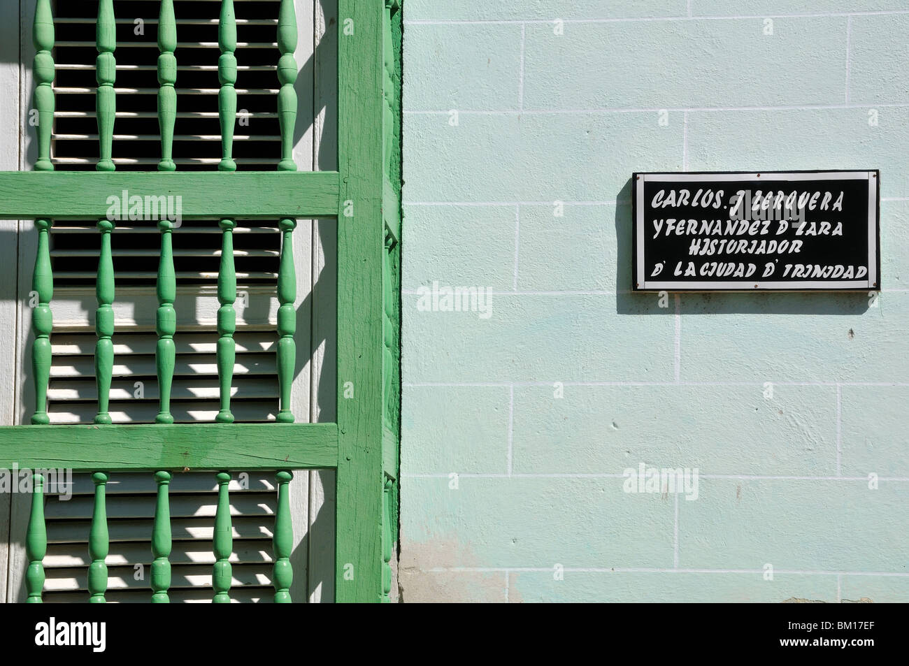 Typical window, Trinidad, Cuba, West Indies, Central America Stock ...