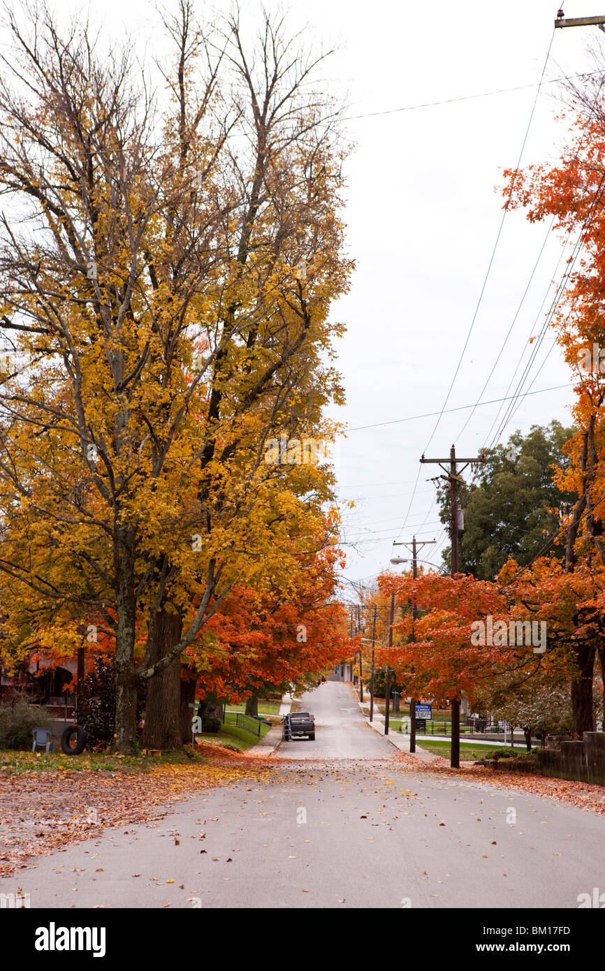 Countryside road in the fall season, Kentucky; USA Stock Photo - Alamy