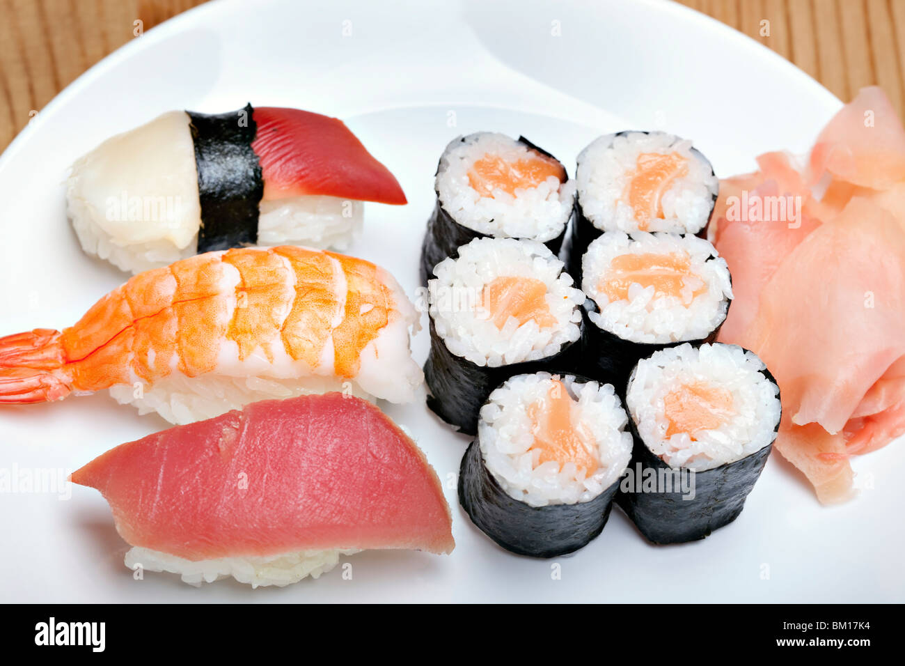 japan traditional food, diferent sushi Stock Photo - Alamy