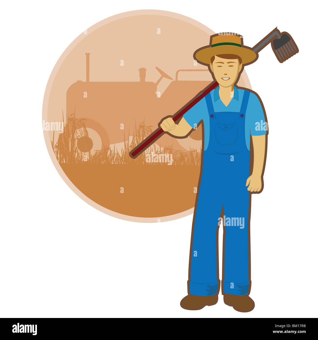 Man one field farmer Cut Out Stock Images & Pictures - Alamy