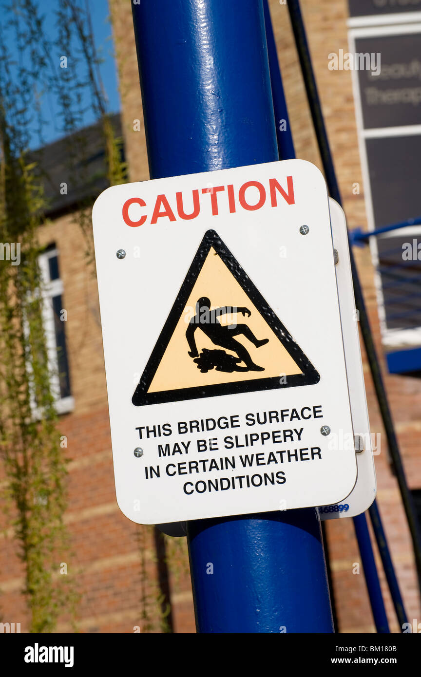 Slippery surface warning sign on hi-res stock photography and images ...