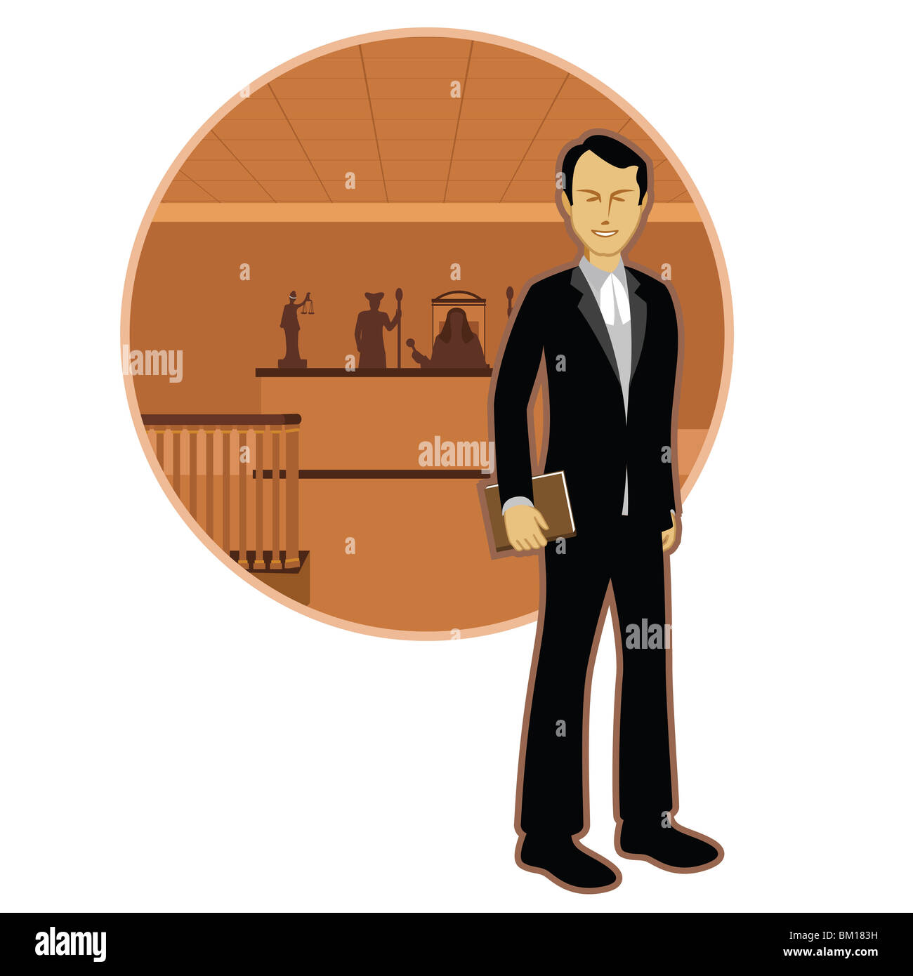 Lawyer holding law book Cut Out Stock Images & Pictures - Alamy
