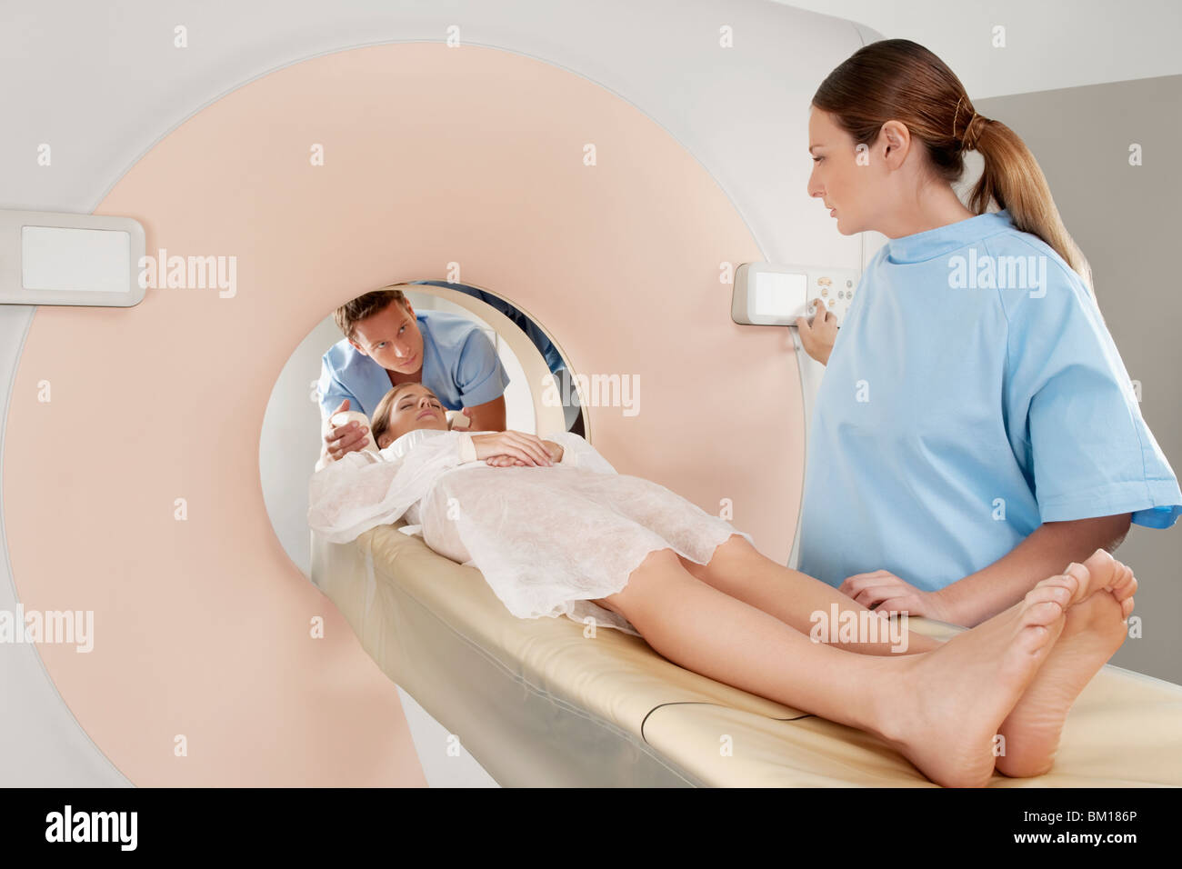 Patient going through an MRI scan Stock Photo - Alamy
