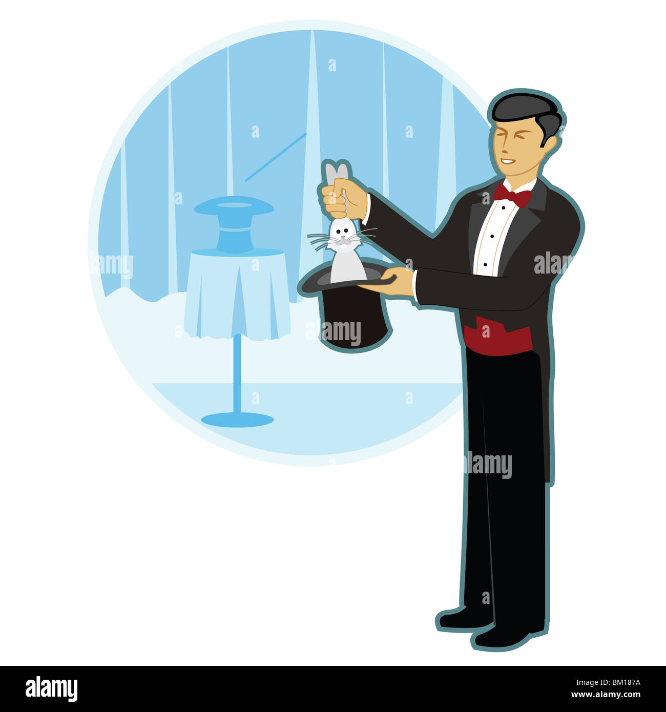Magician performing tricks on a stage Stock Photo - Alamy Magician performing tricks on a stage Stock Photo - Alamy