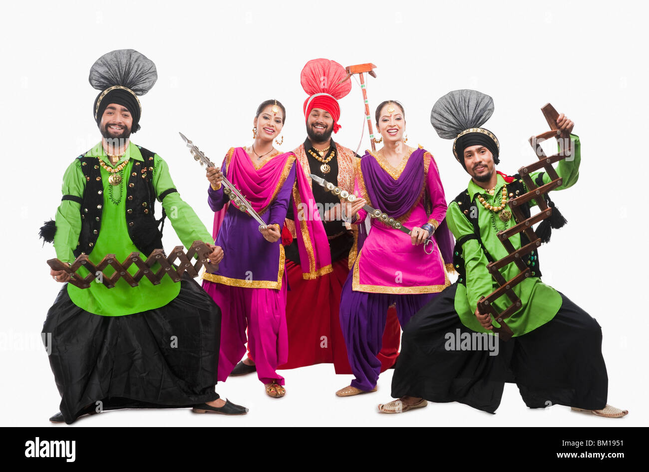 Bhangra the traditional folk dance from Punjab in North India Stock ...