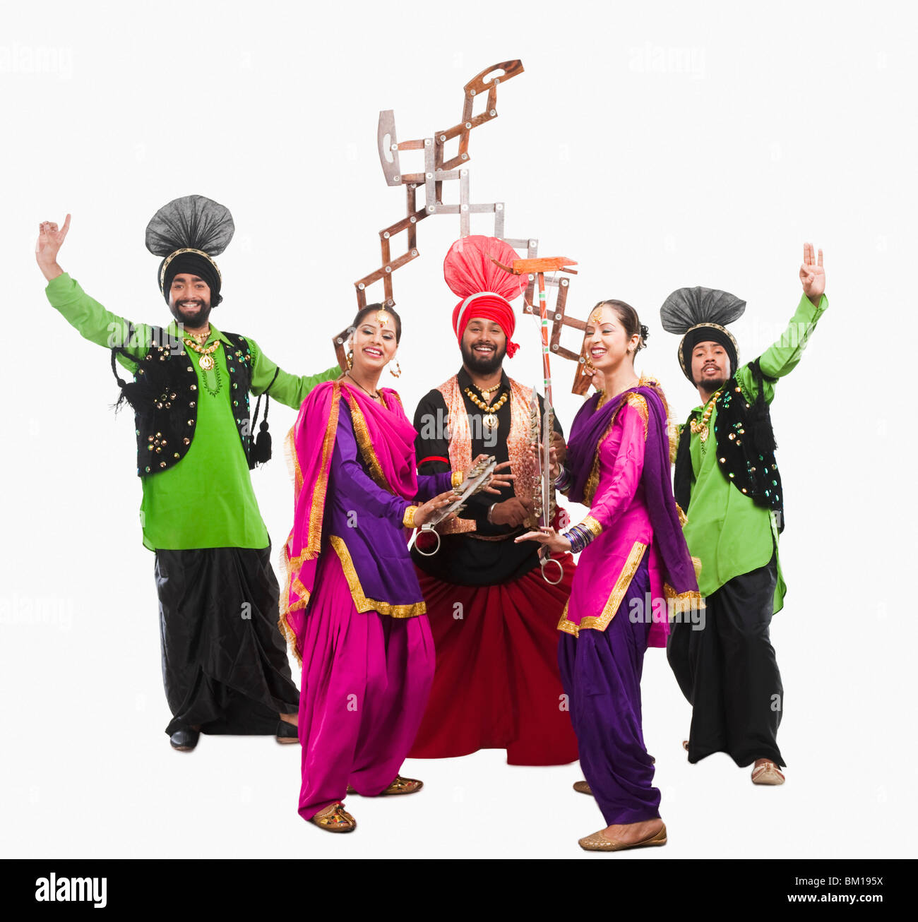 Bhangra the traditional folk dance from Punjab in North India Stock ...