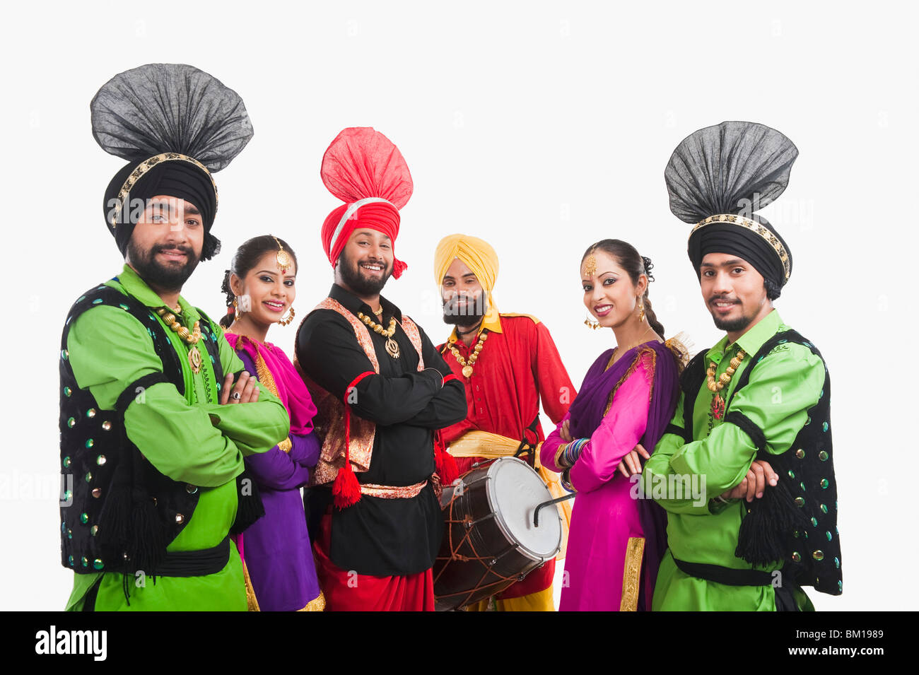 Bhangra the traditional folk dance from Punjab in North India Stock ...